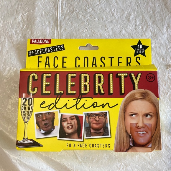 Paladone | Dining | Face Coasters Celebrity Edition Drink Coasters You ...